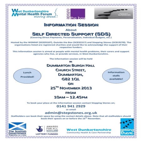 Self-Directed Support information session - 25 November 2013 event ...