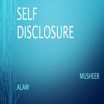 Self disclosure | PPT