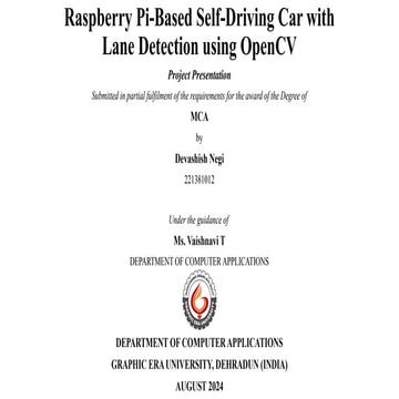 Self Driving Car Using Raspberry Pi And Opencvpptx Robotics