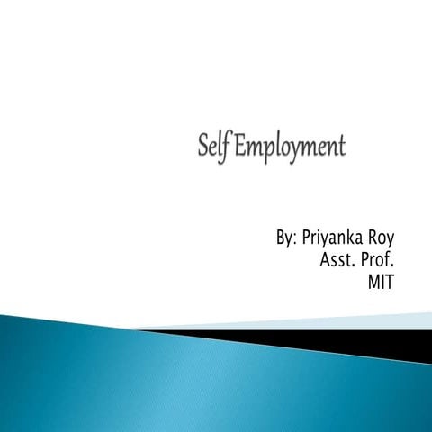 Self employment 09042020 | PPTX