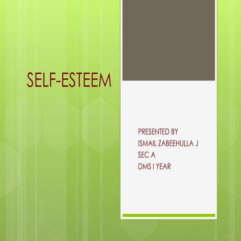Self esteem | PPT
