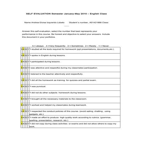 Checklist intermediate exercises | PDF