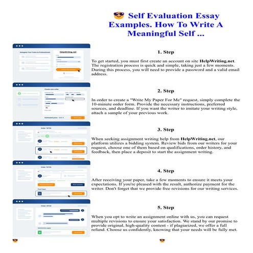 Self Evaluation Essay Examples. How To Write A Meaningful Self | PDF
