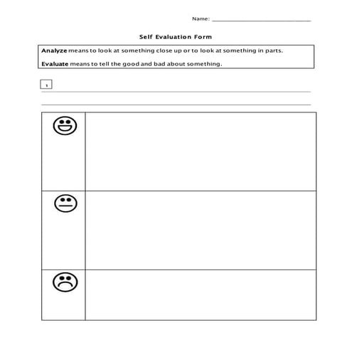 Self evaluation form co created rubric | DOCX