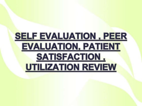 self and peer. evaluation | PPT