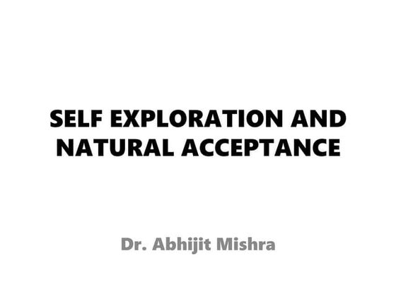 Understanding the human being as co existence of self | PPT