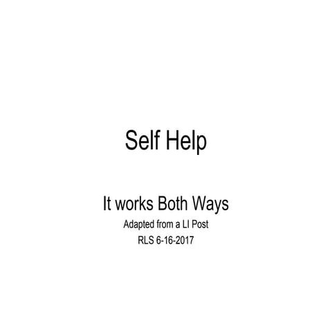 Self help | PPT
