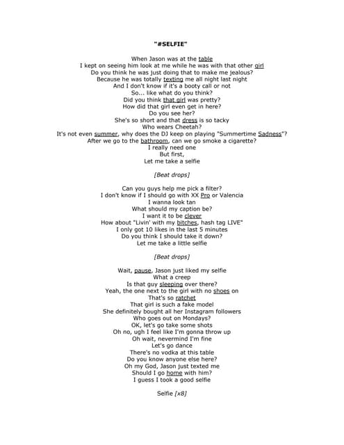 But First Let Me Take A Selfie Lyrics