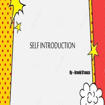Self Introduction - Comics | PPTX