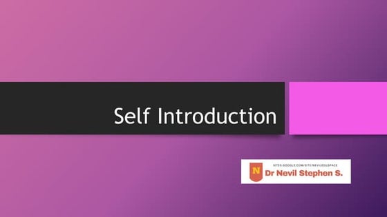 Job interview slides for self introduction | PDF