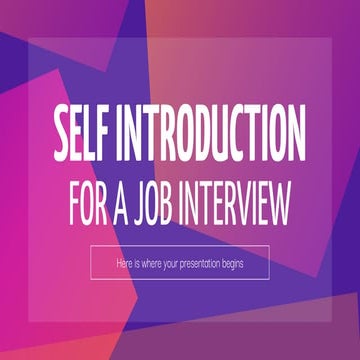 Self Introduction for a Job Interview by Slidesgo .pptx