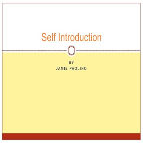 Self introduction research and methods | PPT