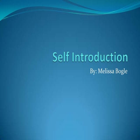 Self introduction speech | PPT