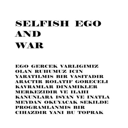 SELFISH EGO AND WAR 2.docx........... | PDF