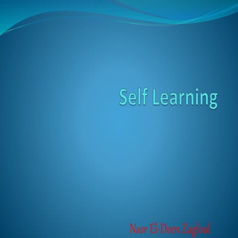 Self learning | PPT