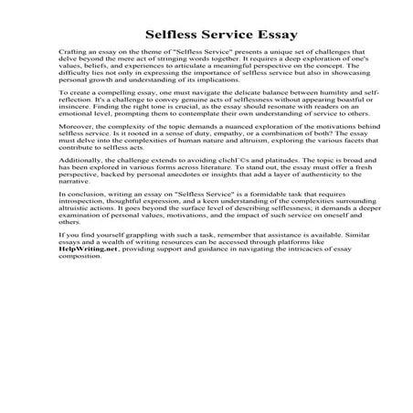 Selfless Service Essay.pdf