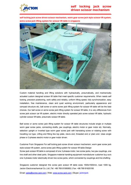 4 post screw lifting system, screw lift system, build system for ...
