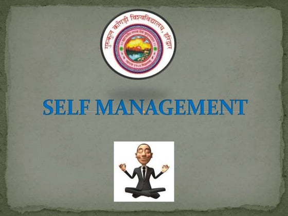 Self management ppt | PPTX