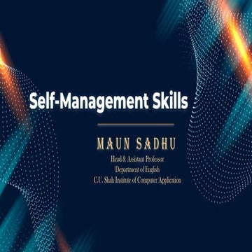 Self management | PPT