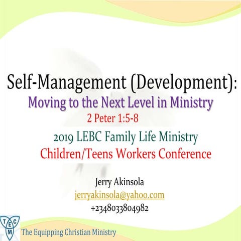 Self management moving to the next level - | PPTX