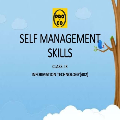 SELF-MANAGEMENT SKILLS | PPT