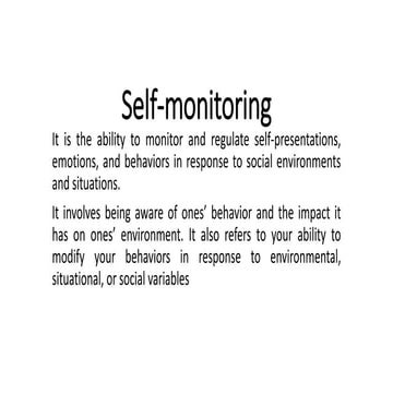 self monitorin.pptx