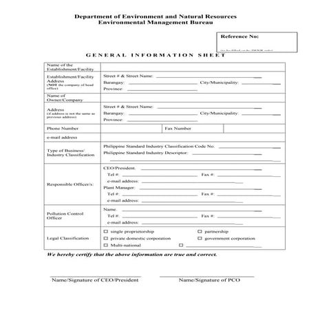 DENR Self monitoring report (SMR) Quarterly Report Form | DOC