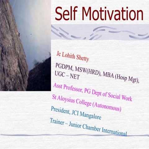 Self Motivation for College Students | PPTX