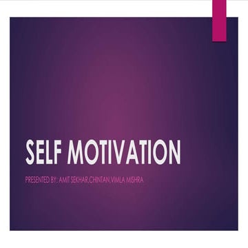 Self motivation | PPTX