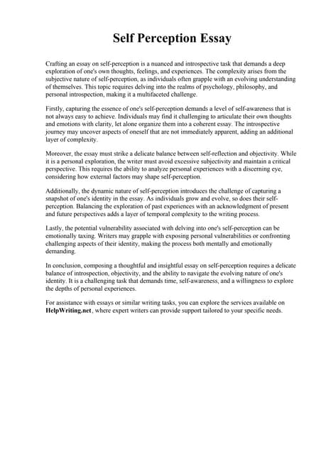 Essay On Self Awareness. Universidad Cristiana Logos | PDF