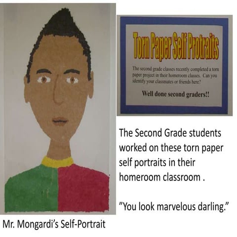 Self portraits torn paper | PPTX