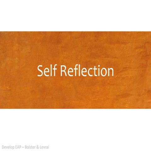 Self reflection | PPTX