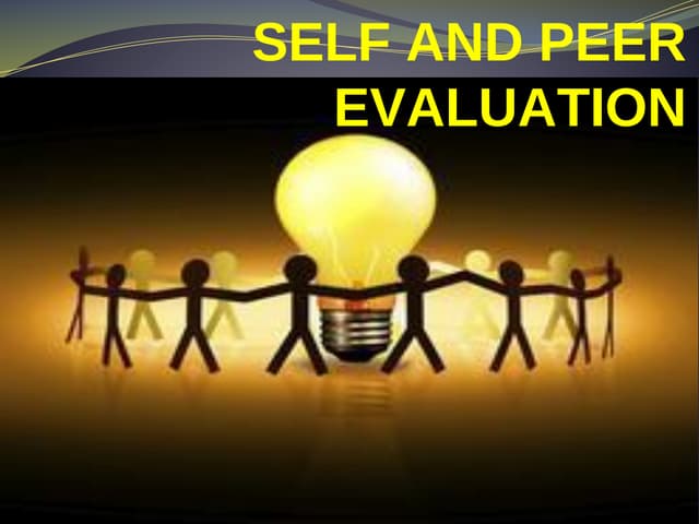 self and peer. evaluation | PPT