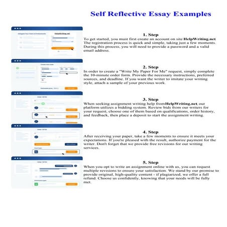 Self Reflective Essay Examples. Online assignment writing service. | PDF