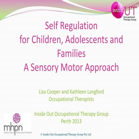 Self regulation finalSelf Regulation for Children, Adolescents and ...