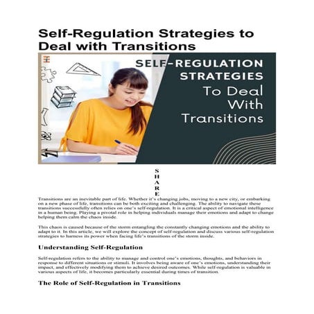 Self regulation | PPTX