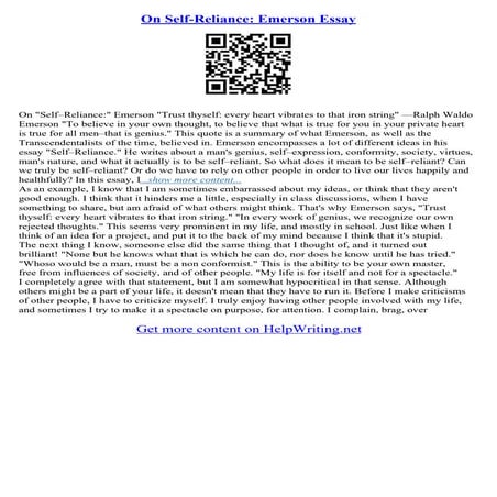 Self Reliance by Ralph Waldo Emerson.pptx