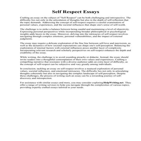 Self Respect Essays.pdf