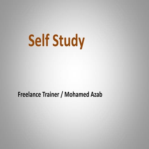 How to study by yourself (self study & moocs) | PPTX | Online Education ...