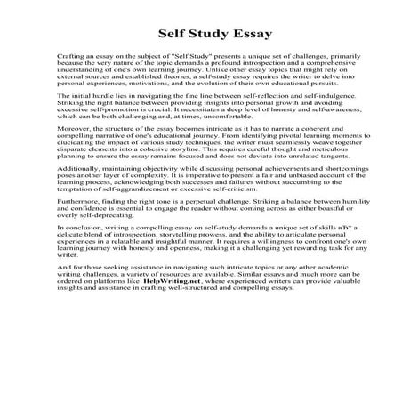 Self Study Essay.pdf