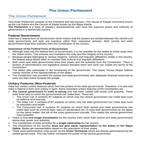 parliamentary government class 8 sst civics | PPTX