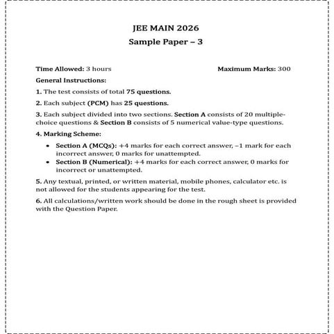 Sample paper useful for grade 12 andhelp | PDF