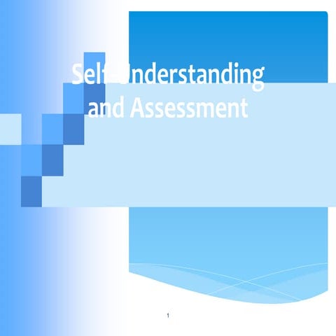 Characteristics of SELF UNDERSTANDING........ppt