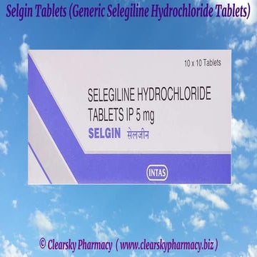 Selgin Tablets (Generic Selegiline Hydrochloride Tablets) | PDF