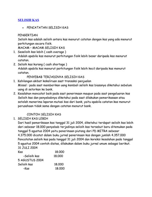 Selisih persediaan barang dagang | PPT