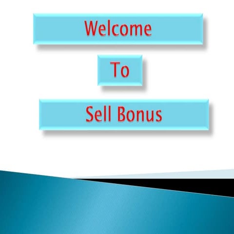 Sell bonus marketing plan | PPTX