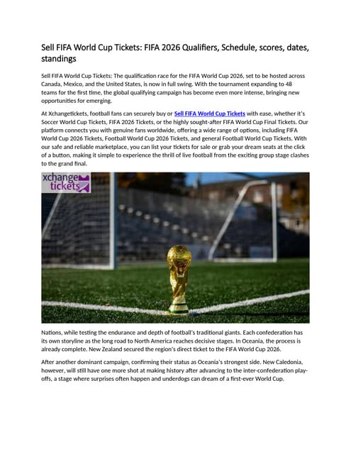 FIFA 2026 Tickets Which Nations Have Qualified for the FIFA World Cup ...