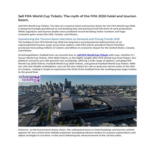 FIFA World Cup 2026 Hotel Data Scraping Intelligence | PPTX