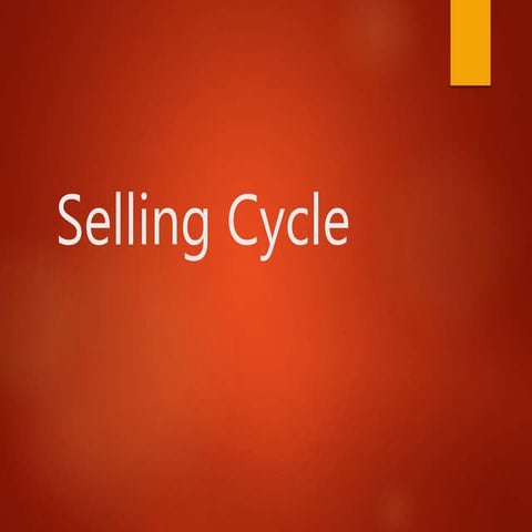 Selling cycle | PPTX