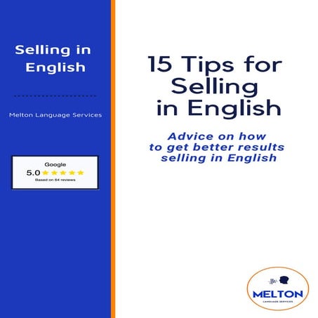 Selling in English 15 tips | PDF